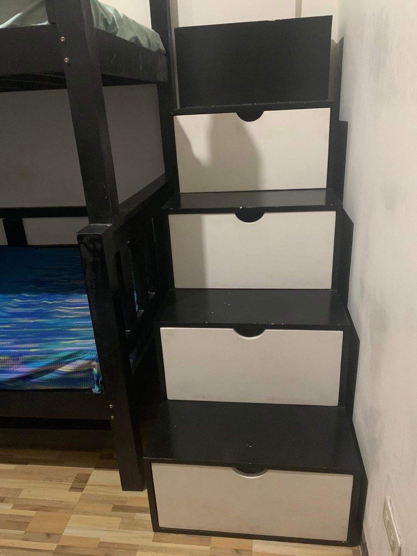 Double Deck with Pull Out & Stairs Cabinet, Furniture & Home Living ...