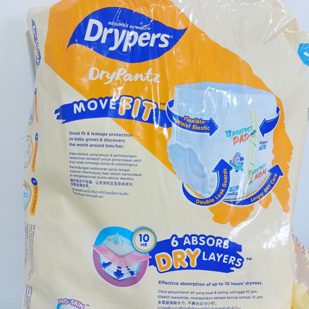 Drypers Drypantz XL XXL, Babies & Kids, Bathing & Changing, Diapers ...