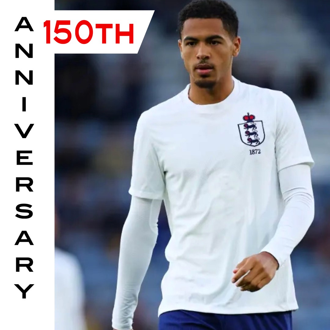 England 150th Anniversary Football Jersey Soccer Jersey Tshirt, Men's ...
