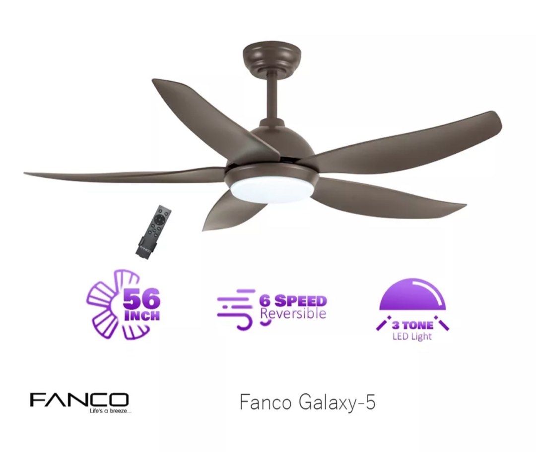 Fanco Ceiling Fan 56 Inch Mocha , Furniture & Home Living, Lighting ...