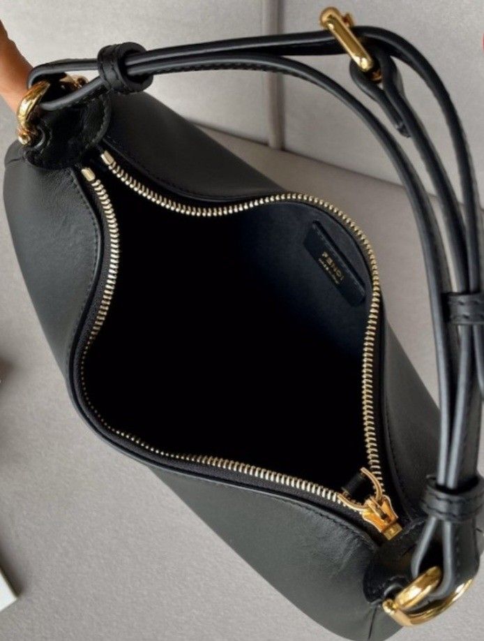 Fendigraphy Fendi Small Leather Shoulder Hobo Bag, Luxury, Bags ...