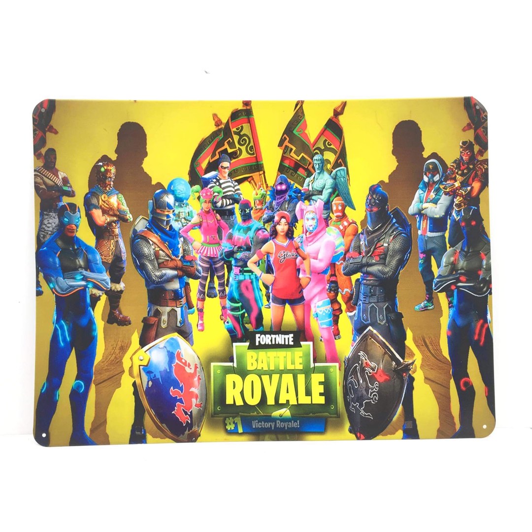 FORTNITE Battle Royal Themed Wall Room Decorative Tin Can Display ...