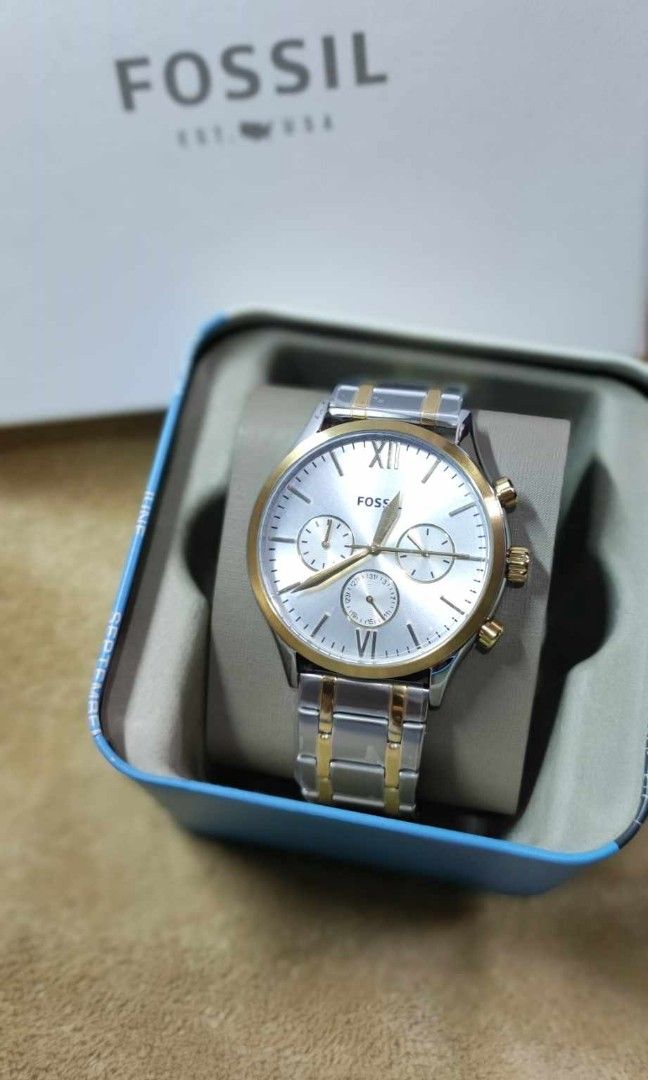 Fossil Multifunction Two-Tone Stainless Watch, Men's Fashion, Watches ...