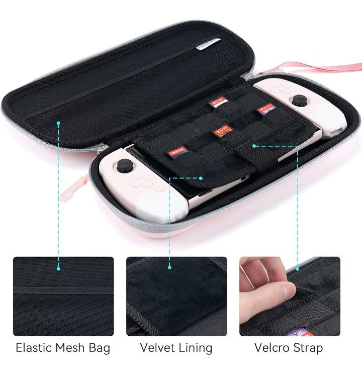 Geekshare Irregular Shape Carry Case for Nintendo Switch OLED/V1/V2, Video Gaming, Gaming ...