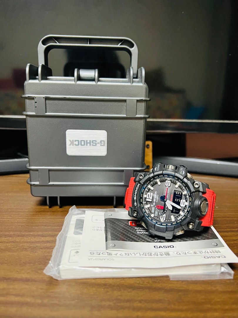 G-shock mudmaster GWG-1000RD-4Ajf rescue red, Luxury, Watches on Carousell