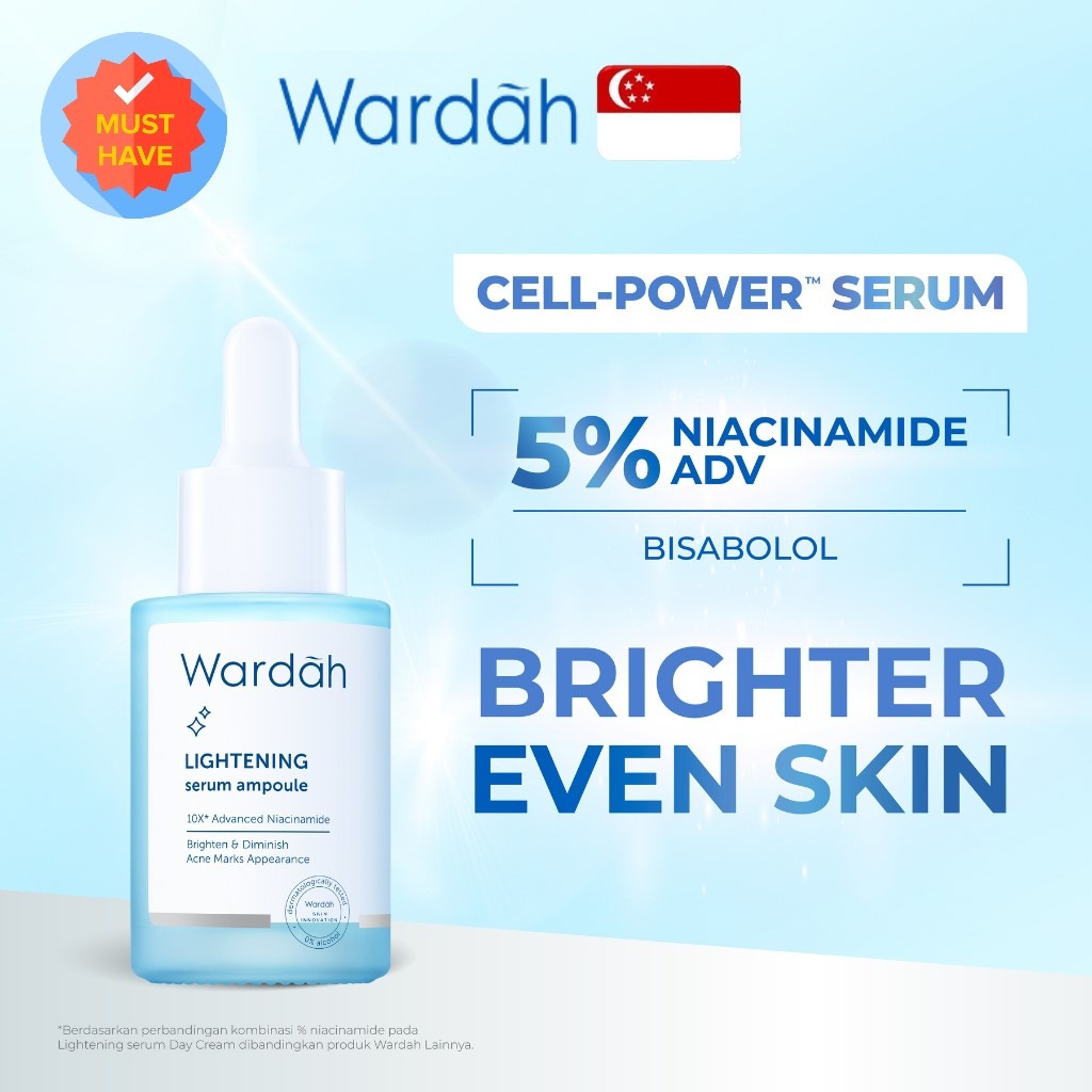 (Halal Skincare) Wardah Lightening Serum Ampoule - Serum 10x Advanced ...