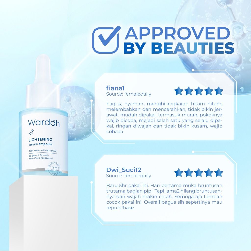 (Halal Skincare) Wardah Lightening Serum Ampoule - Serum 10x Advanced ...