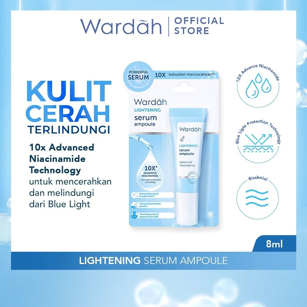 (Halal Skincare) Wardah Lightening Serum Ampoule - Serum 10x Advanced ...