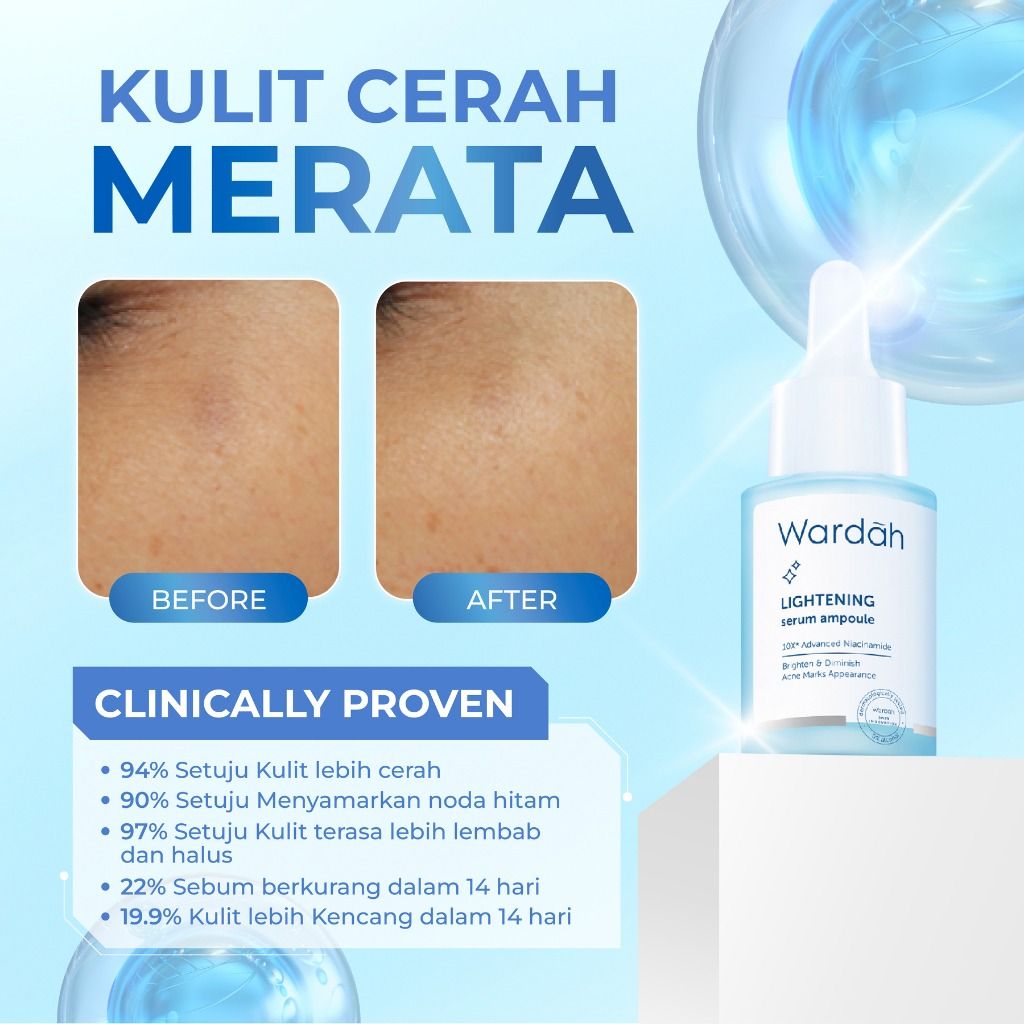 (Halal Skincare) Wardah Lightening Serum Ampoule - Serum 10x Advanced ...