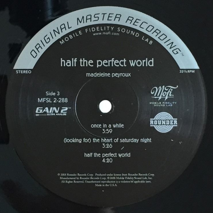 《Half The Perfect World》Madeleine Peyroux 【MFSL 限量版】2008 - US - LP 黑膠唱片 ...