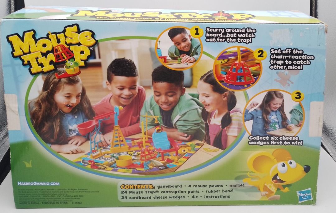 HASBRO GAMING Mouse Trap Board Game Family Strategy Game Classic Action ...