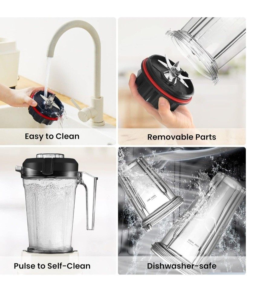 HAUSWIRT Blender Smoothie Makers, 1200W Smoothie Blender with 1.45 L ...