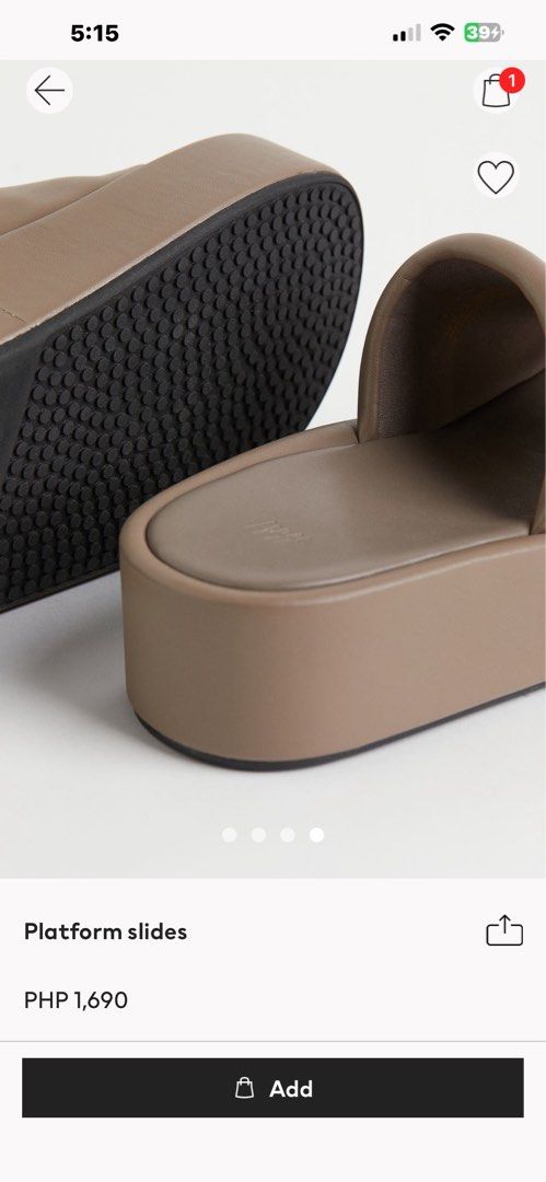 H&M Platform slides, Women's Fashion, Footwear, Slippers and slides on ...