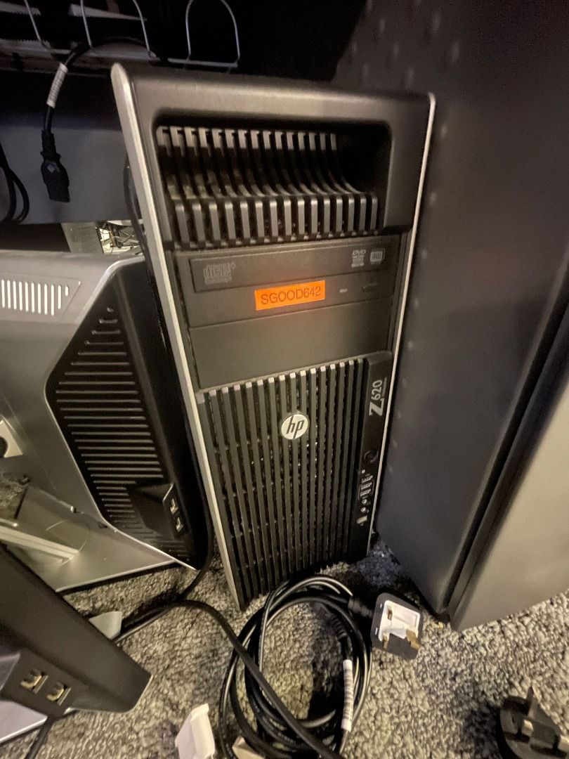 HP Z620 WORKSTATION (21" DELL MONITOR, 1-DESKTOP PC, 1-KEYBOARD & MOUSE ...