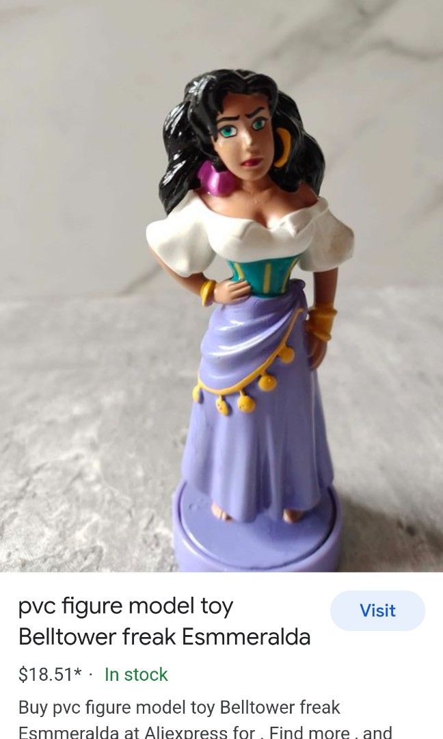 Hunchback of Notre Dame Esmeralda figure, Hobbies & Toys, Toys & Games ...