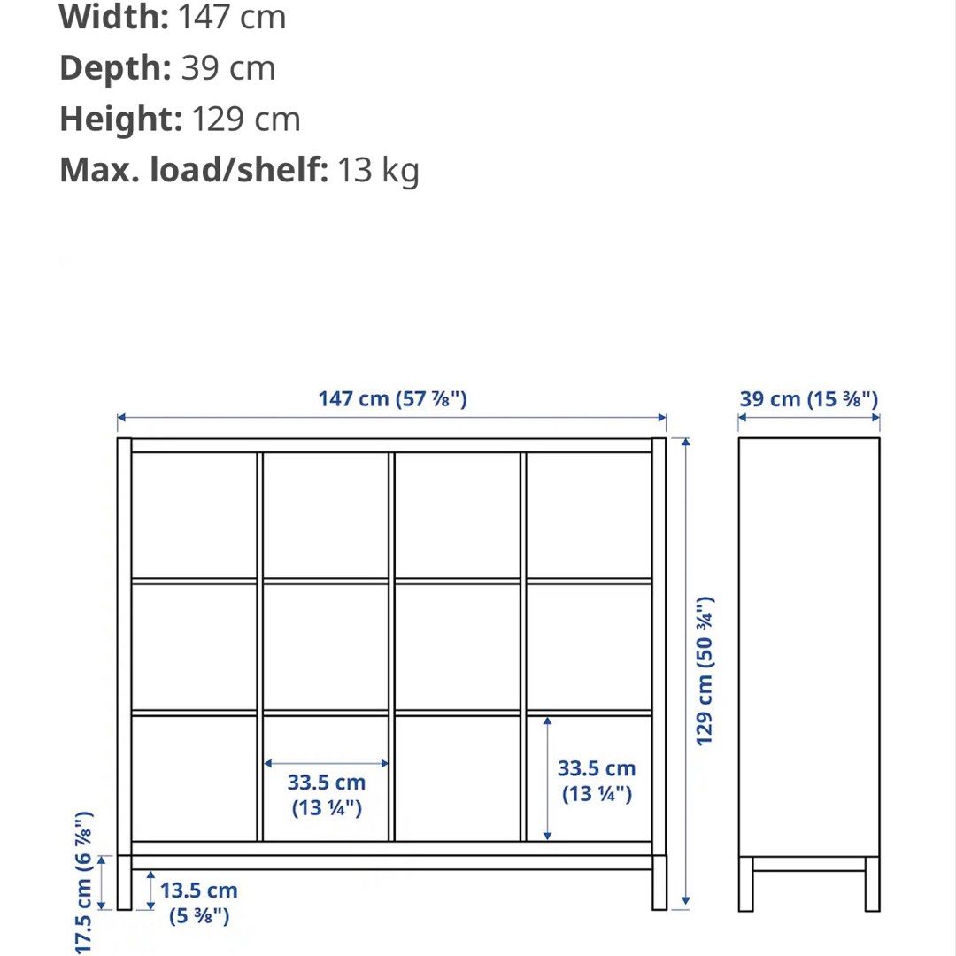 IKEA Kallax Shelving Unit with Underframe, Furniture & Home Living ...