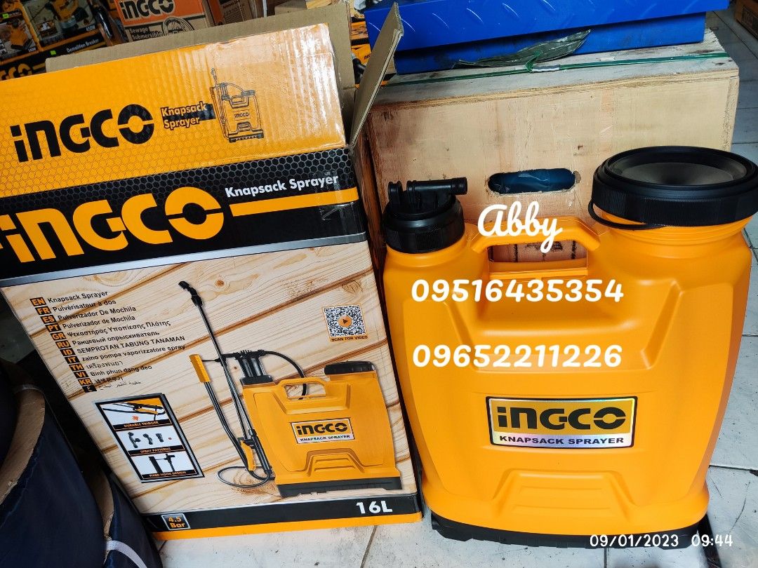 INGCO 16L Manual Knapsack Sprayer (Model : HSPP41602), Furniture & Home ...