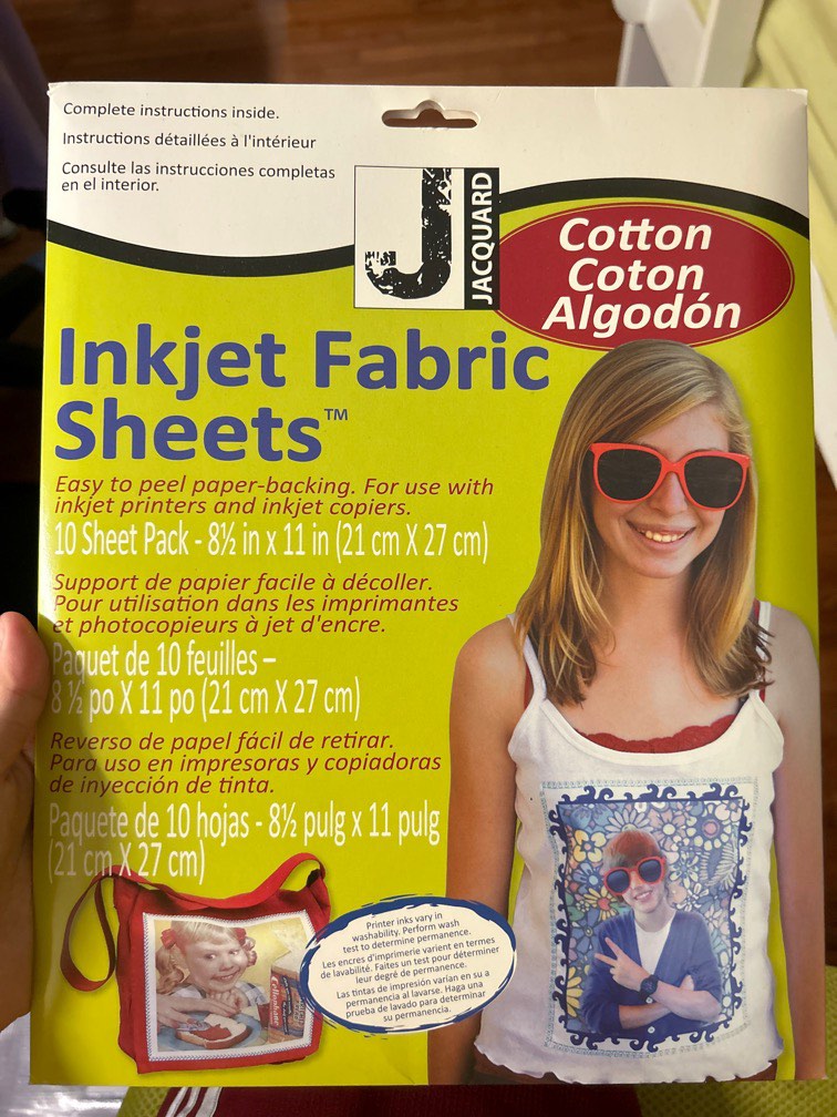 Inkjet fabric sheets, Hobbies & Toys, Stationery & Craft, Craft ...