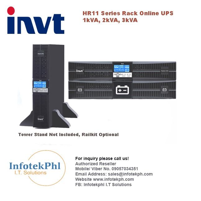 Invt Ups 1KVA 2KVA 3KVA Rack mounted Online Ups, Computers & Tech ...
