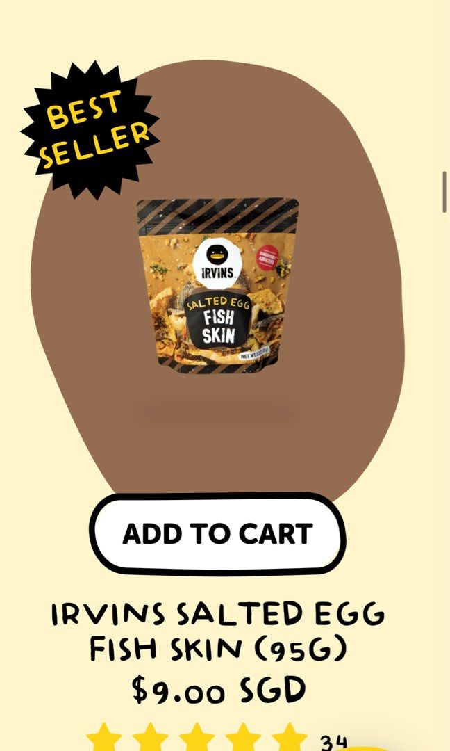 IRVINS SALTED EGG FISH SKIN (95G) (3 PACKS LEFT), Food & Drinks, Local ...