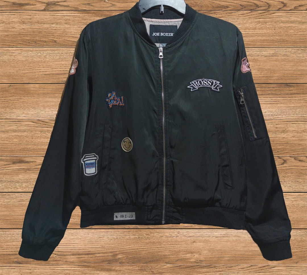 JOE BOXER BLACK SATIN BROWN JACKET, Men's Fashion, Coats, Jackets and ...