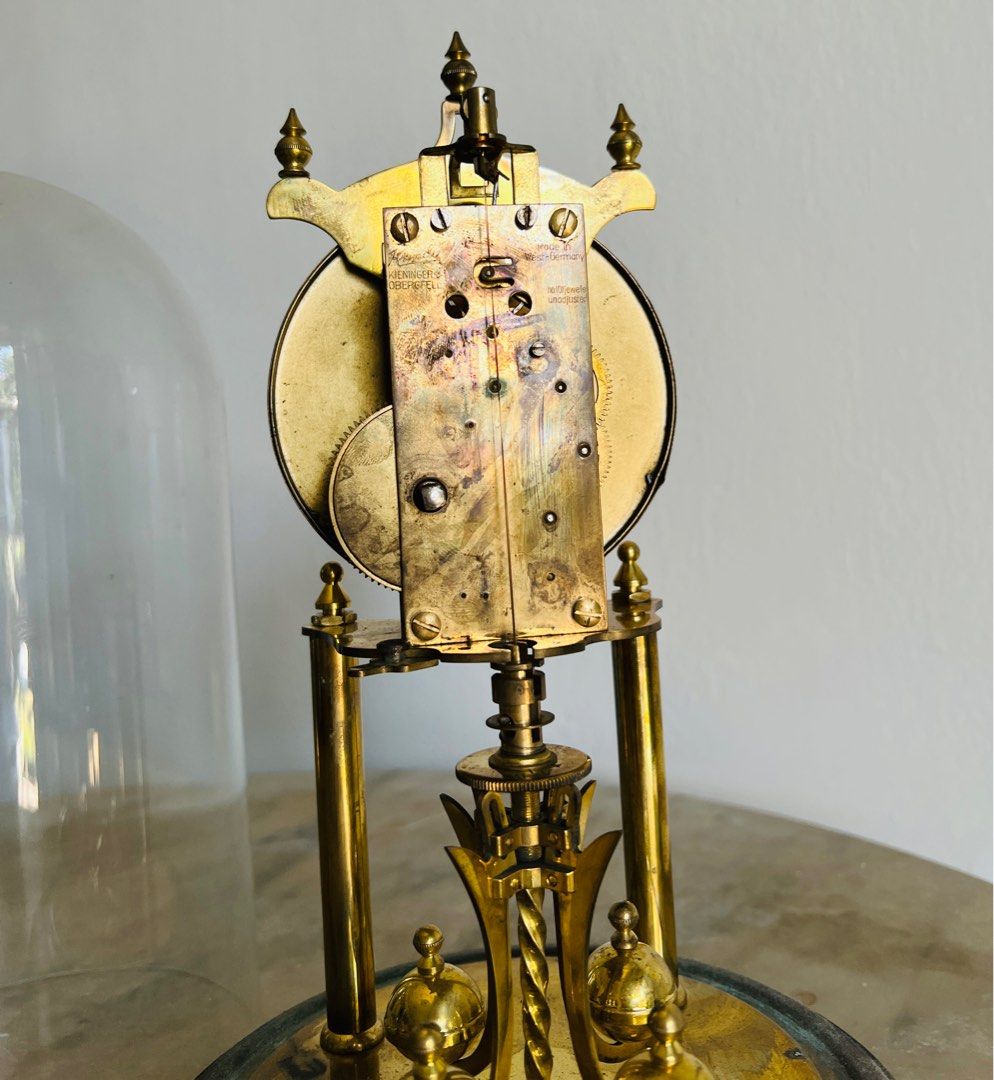 Kieninger Obergfell Kundo West Germany Pendulum Glass Dome 400 Day ...