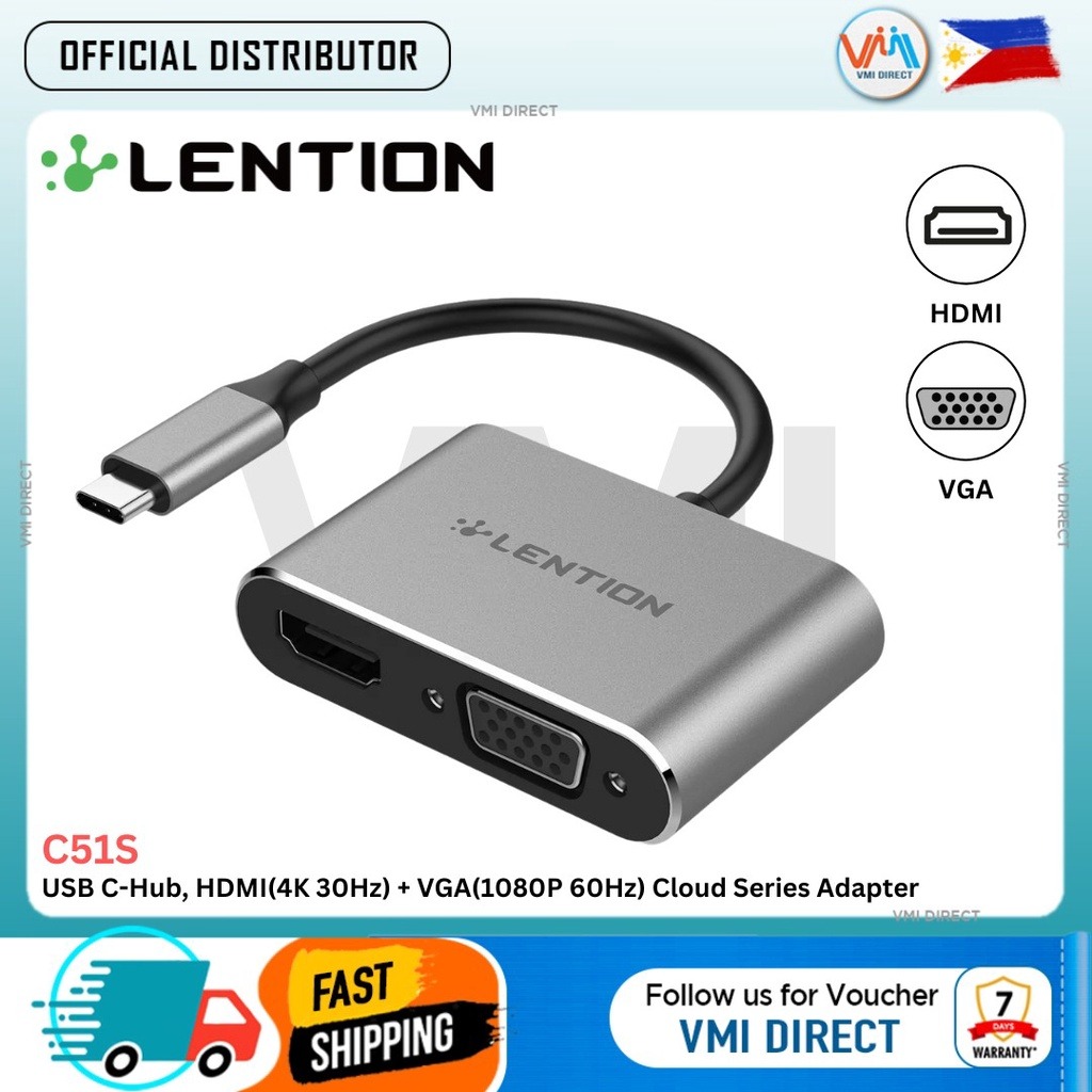 LENTION C51S USB-C Hub Splitter 4k HDMI Docking Station Type C ...