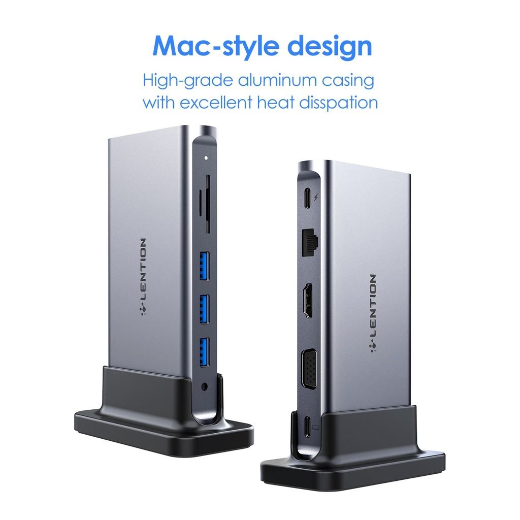 LENTION D55 10 in 1USB CHub 4k HDMI Portable Desktop Type C Splitter ...