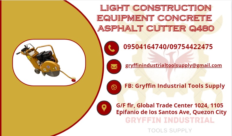 LIGHT CONSTRUCTION EQUIPMENT CONCRETE ASPHALT CUTTER Q480, Commercial ...
