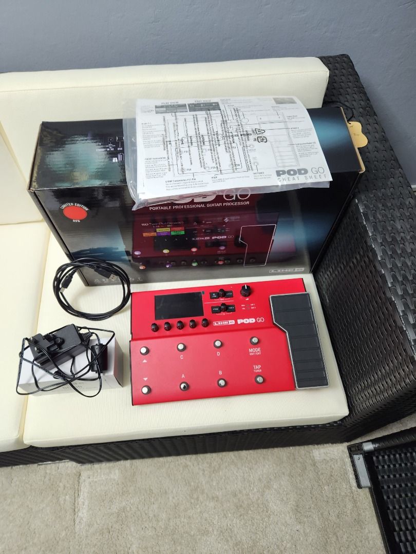 Line 6 POD Go - LIMITED EDITION RED Line 6 POD Go, Hobbies & Toys ...