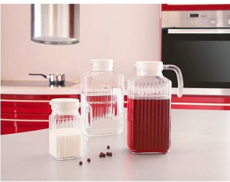 Luminarc Quadro Jug, [ Glass Pitcher Water ] (SOL3098), Furniture ...