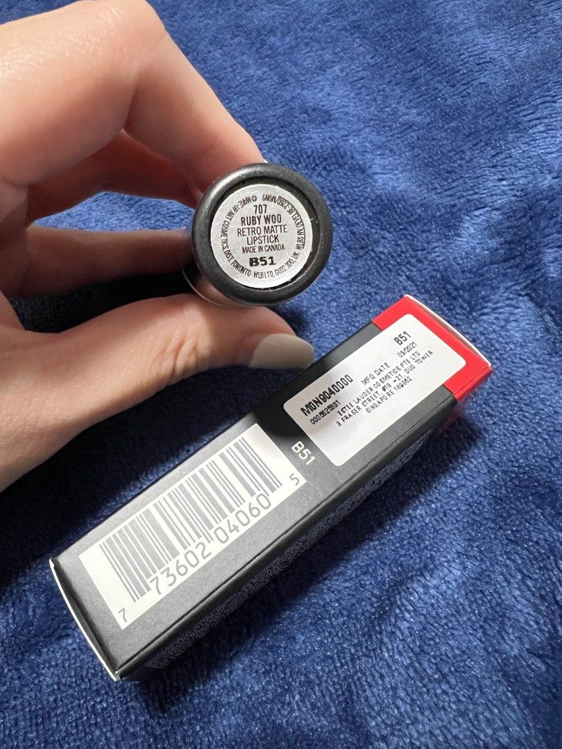 MAC Lipstick 707 Ruby Woo, Beauty & Personal Care, Face, Makeup on ...