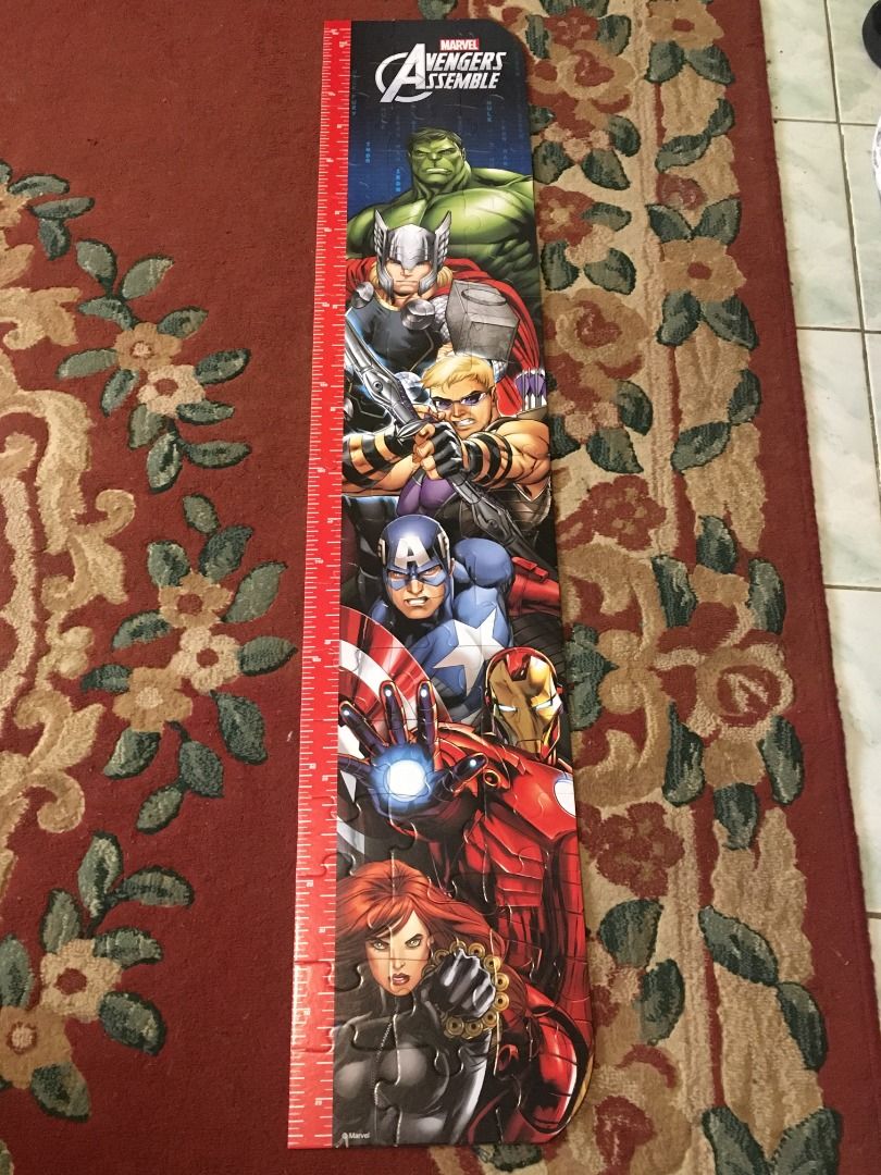 Marvel Avengers Growth Chart, Hobbies & Toys, Toys & Games on Carousell