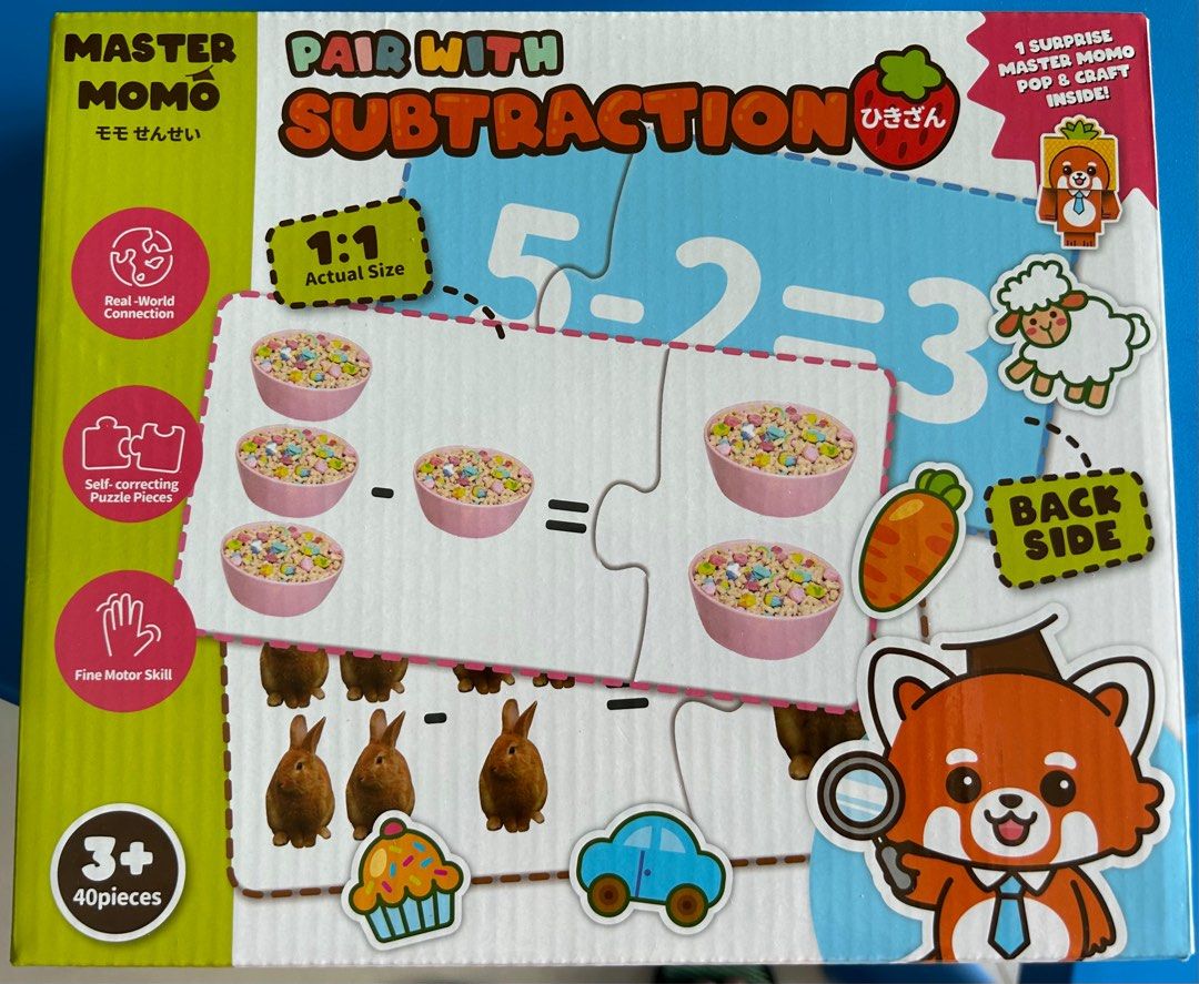 Master Momo Pair With Subtraction, Hobbies & Toys, Toys & Games on ...