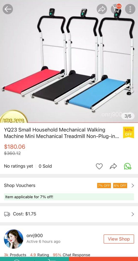 Mechanical Treadmill, Non-Plug-in, Foldable, Manual Operations, Sports ...