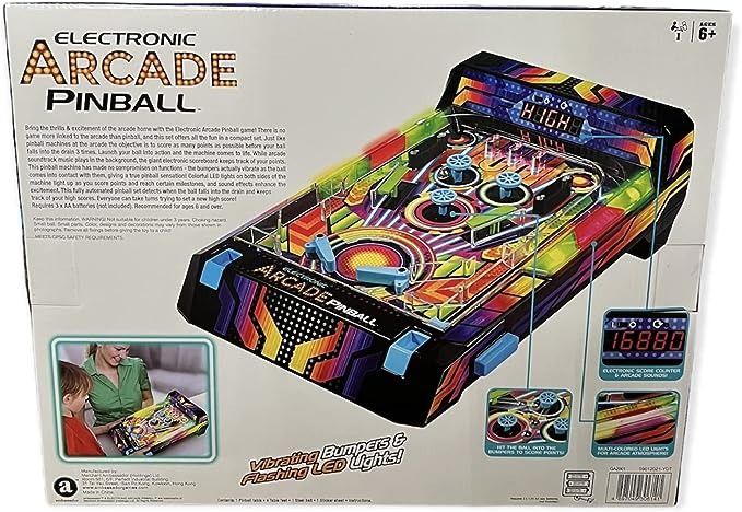 MERCHANT AMBASSADOR Electronic Arcade Pinball Neon Series Score Counter ...