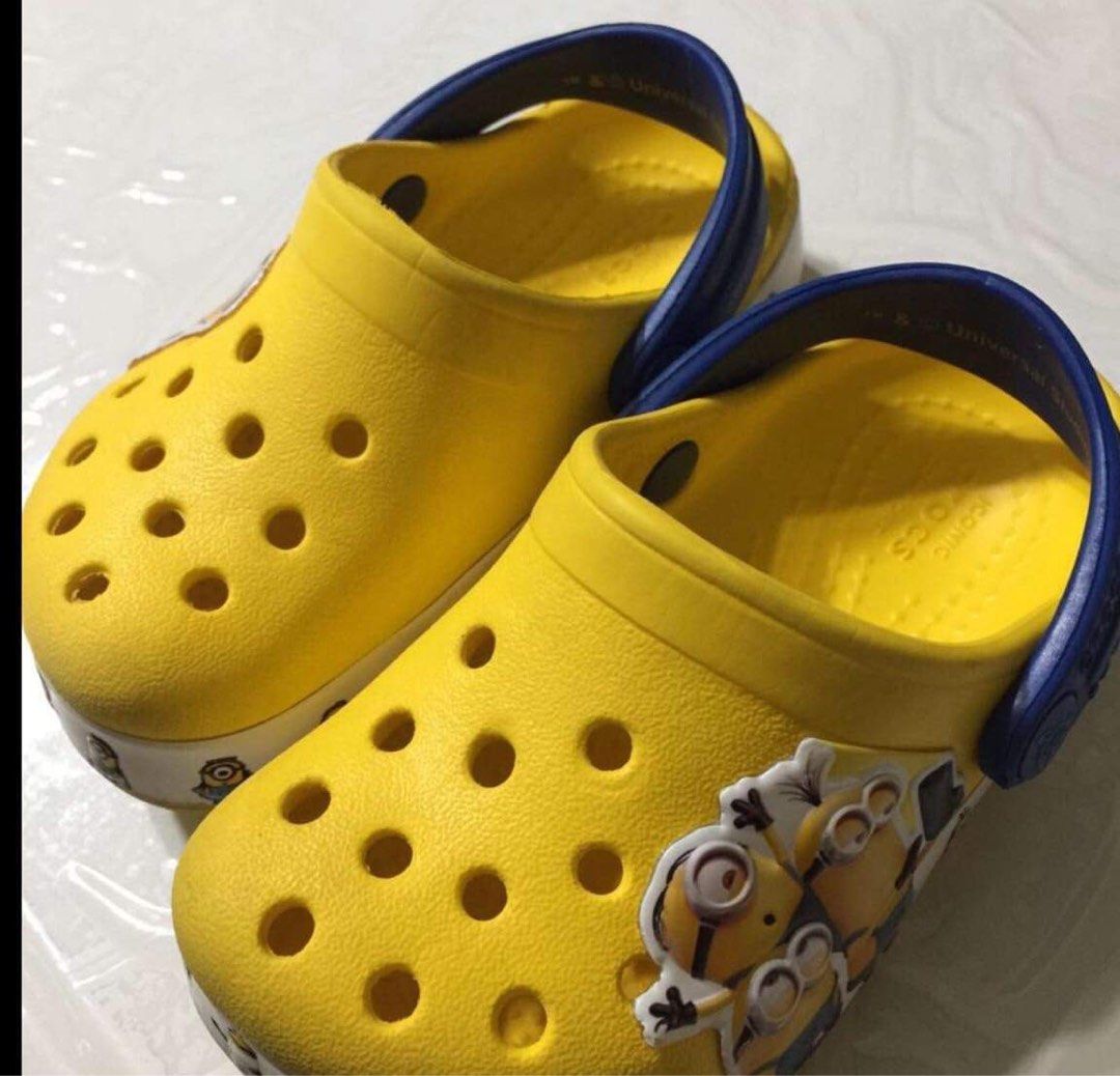 Minion crocs (14cm/6C), Babies & Kids, Babies & Kids Fashion on Carousell
