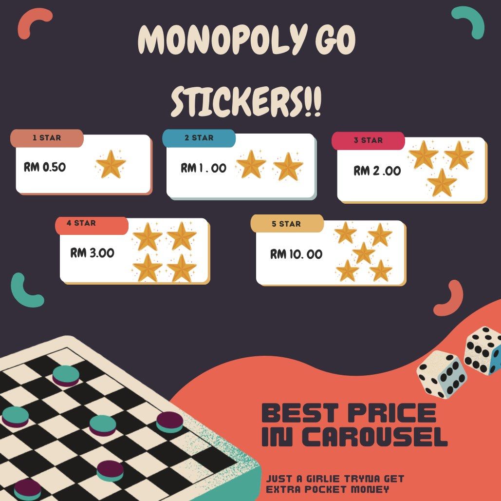 Monopoly Go Sticker - String Of Fate, Video Gaming, Gaming Accessories ...