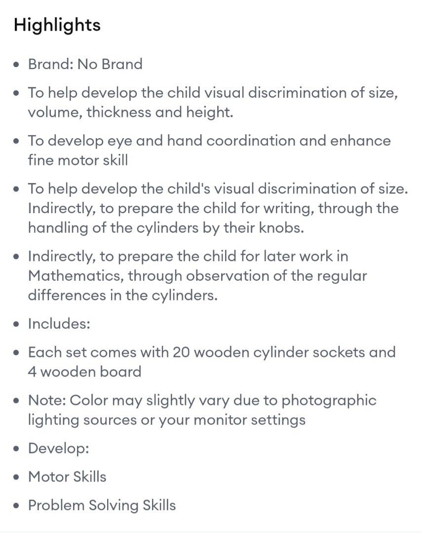 Montessori Socket Cylinder, Babies & Kids, Infant Playtime on Carousell