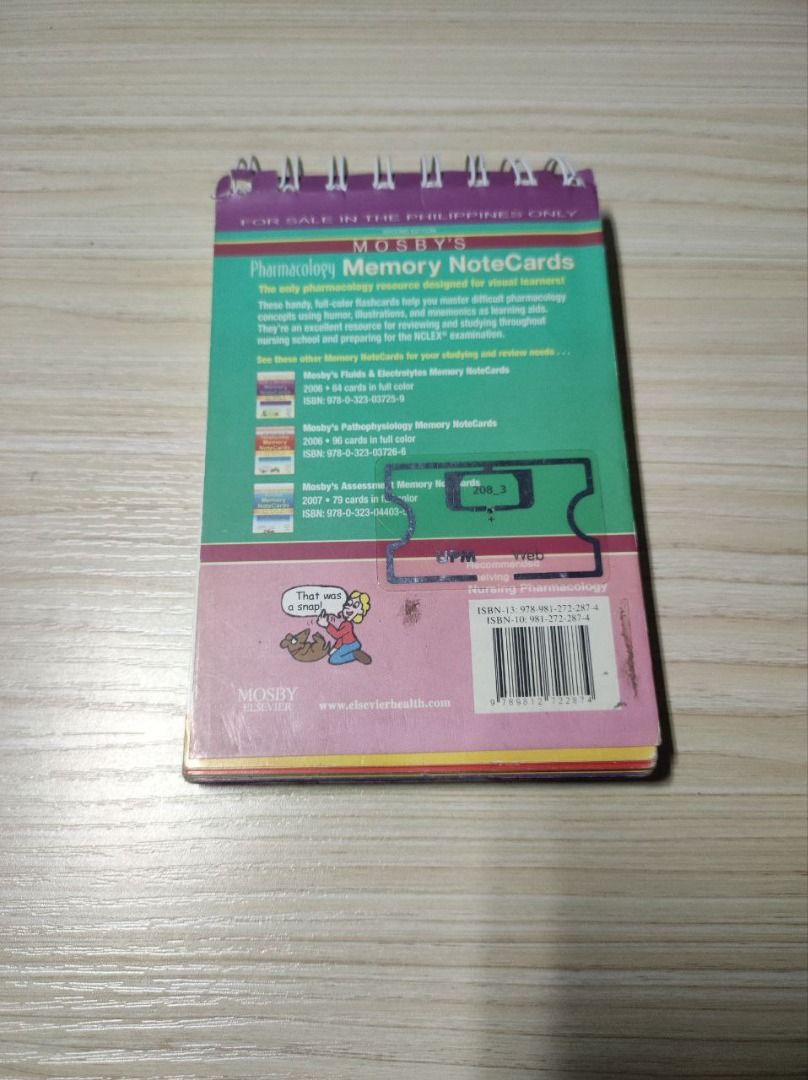 Mosby's Pharmacology Memory Note Cards, Hobbies & Toys, Books ...