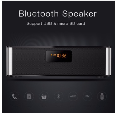 Musky DY21L Bluetooth Speaker Portable Wireless FM Radio SD Card Stereo ...