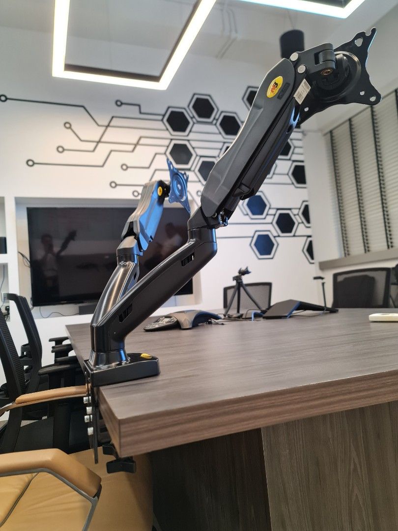 NB F160 North Bayou Gas Strut Flexi Dual Monitor Arm Screen With ...