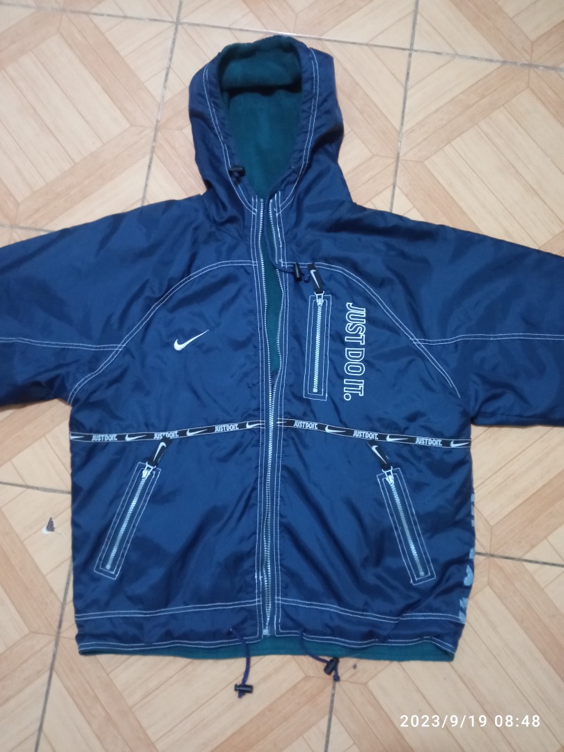Nike Just Do It vintage 1990 reversible jacket, Men's Fashion, Coats ...