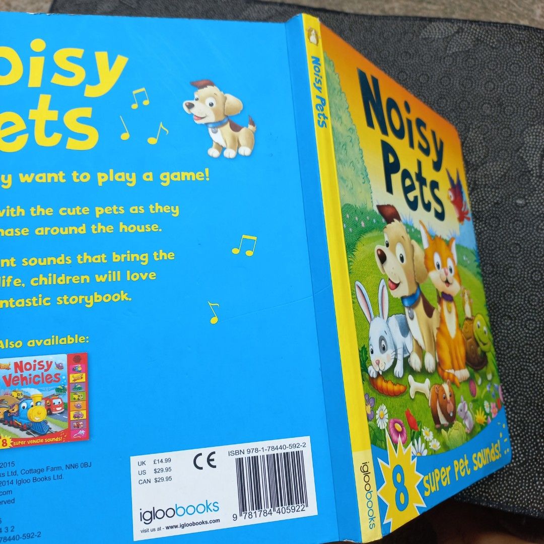 Noisy Pets Board Book Only - Sounds not working, Hobbies & Toys, Books ...