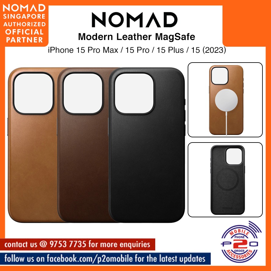 Nomad Modern Leather Case MagSafe for iPhone 15 Pro Max / iPhone 15 Pro ...