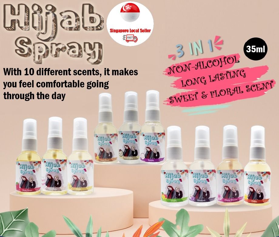 NON ALCOHOL HIJAB PERFUME SPRAY / TUDUNG PERFUME SPRAY / WOMEN'S HIJAB ...