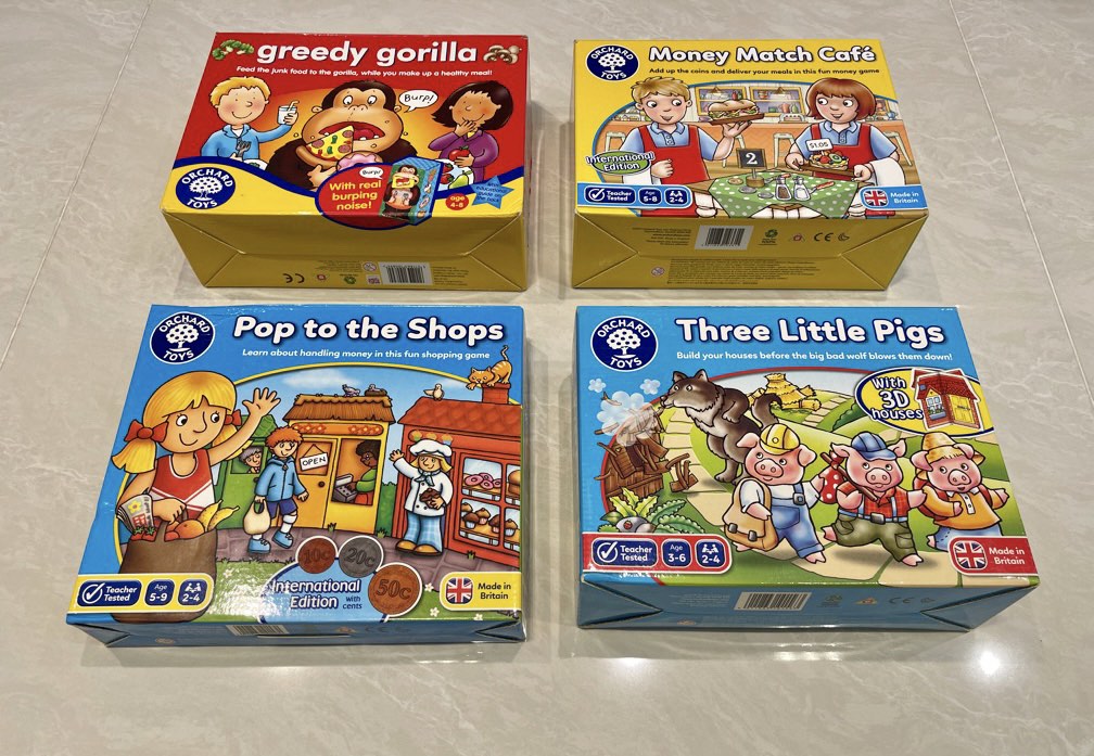 Orchard Toys - Greedy Gorilla, Money Match Cafe, Pop to the Shops ...