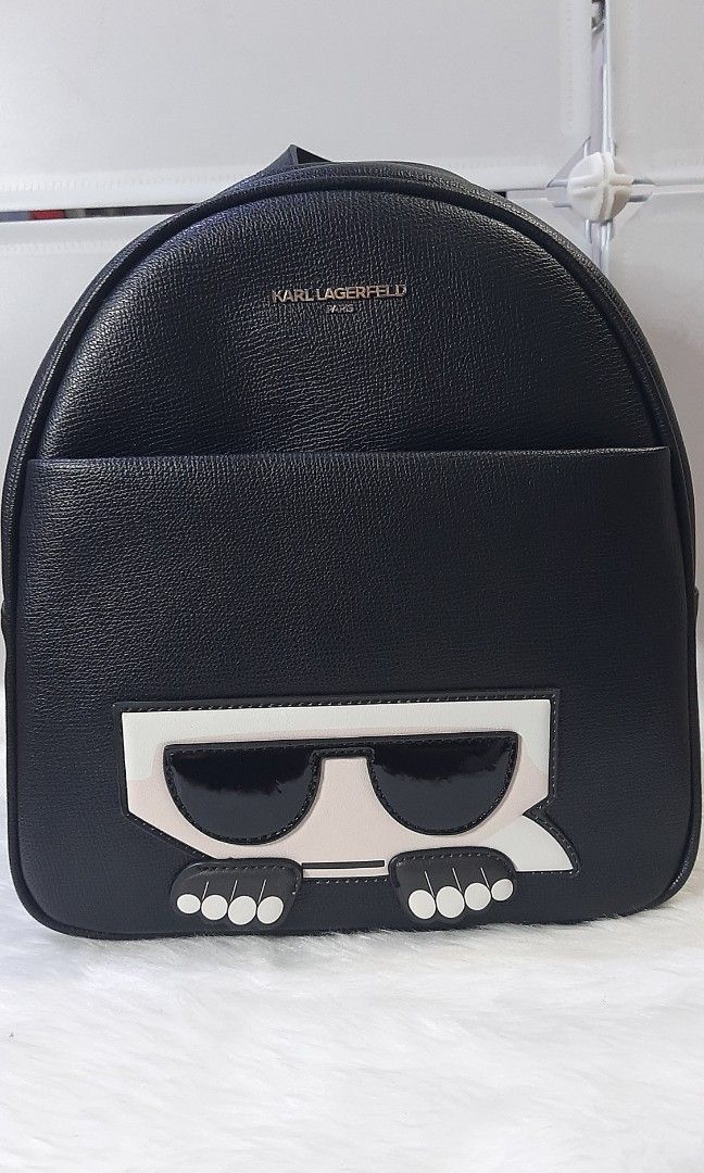 ORIGINAL KARL LAGERFELD BLACK BACKPACK, Women's Fashion, Bags & Wallets ...