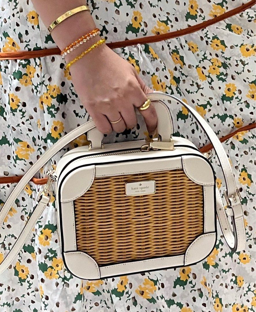 Original Kate Spade Rattan Bag, Women's Fashion, Bags & Wallets, Beach ...