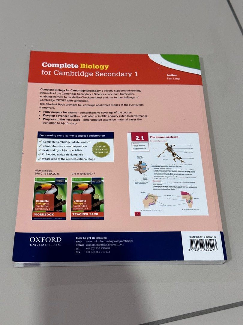 Oxford Complete Biology for Cambridge Lower Secondary 1 (First Edition ...